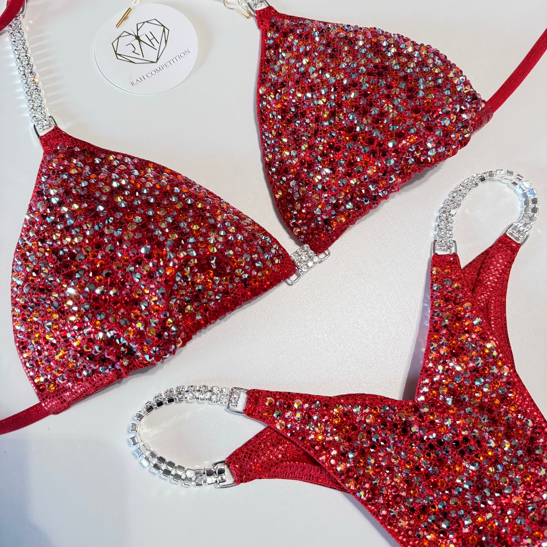 Fire Red Scatter Wellness Bikini – RAH Competition